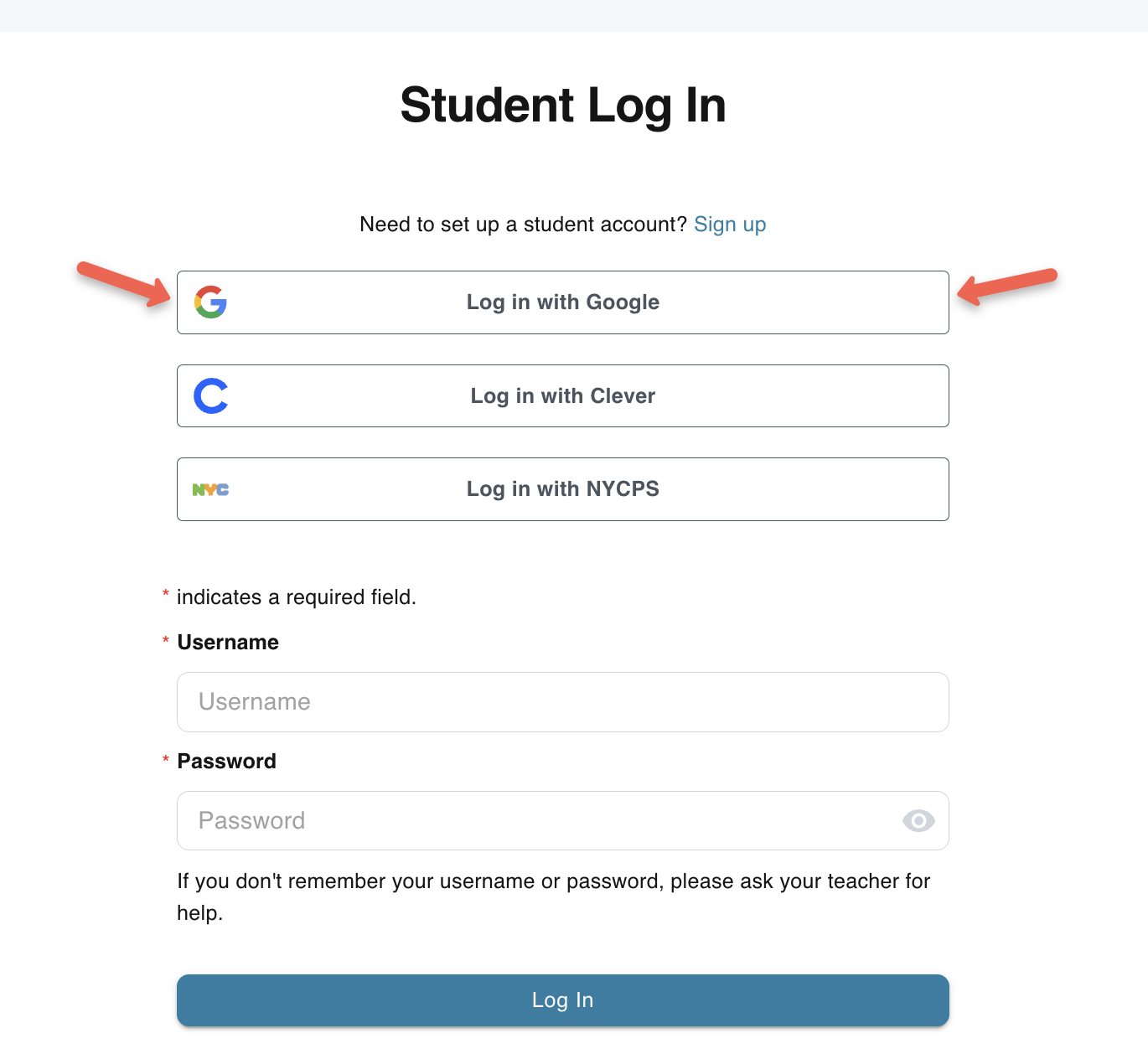 I imported my Google Classroom rosters. How do students get started ...