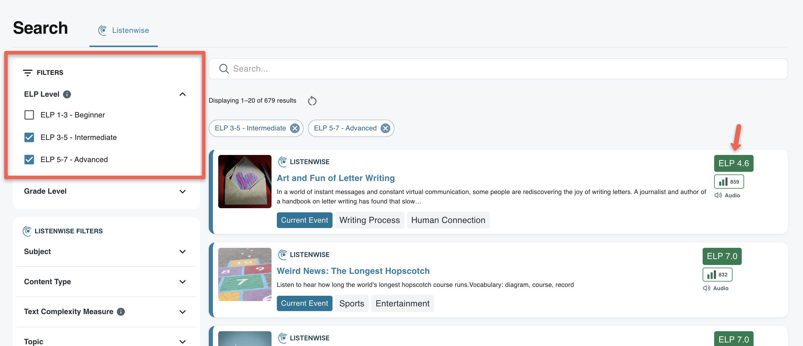 What are ELP levels? – Listenwise Support Center